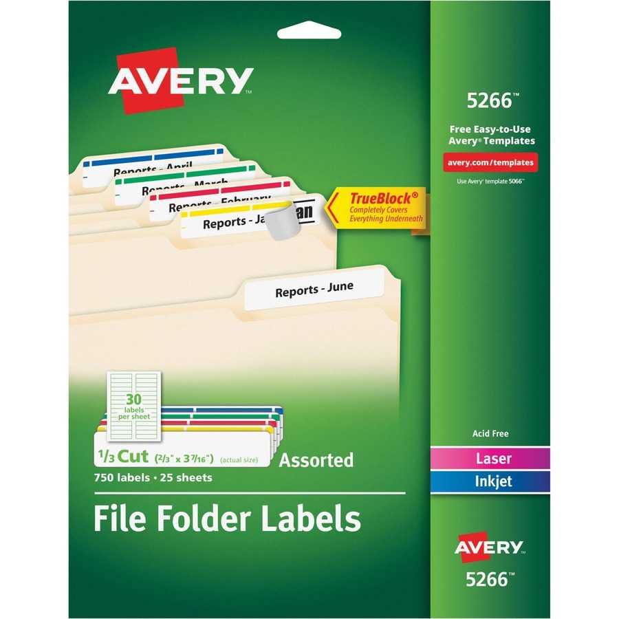 Avery 5266 Label Template Colona rsd7 Pertaining To Hanging File 