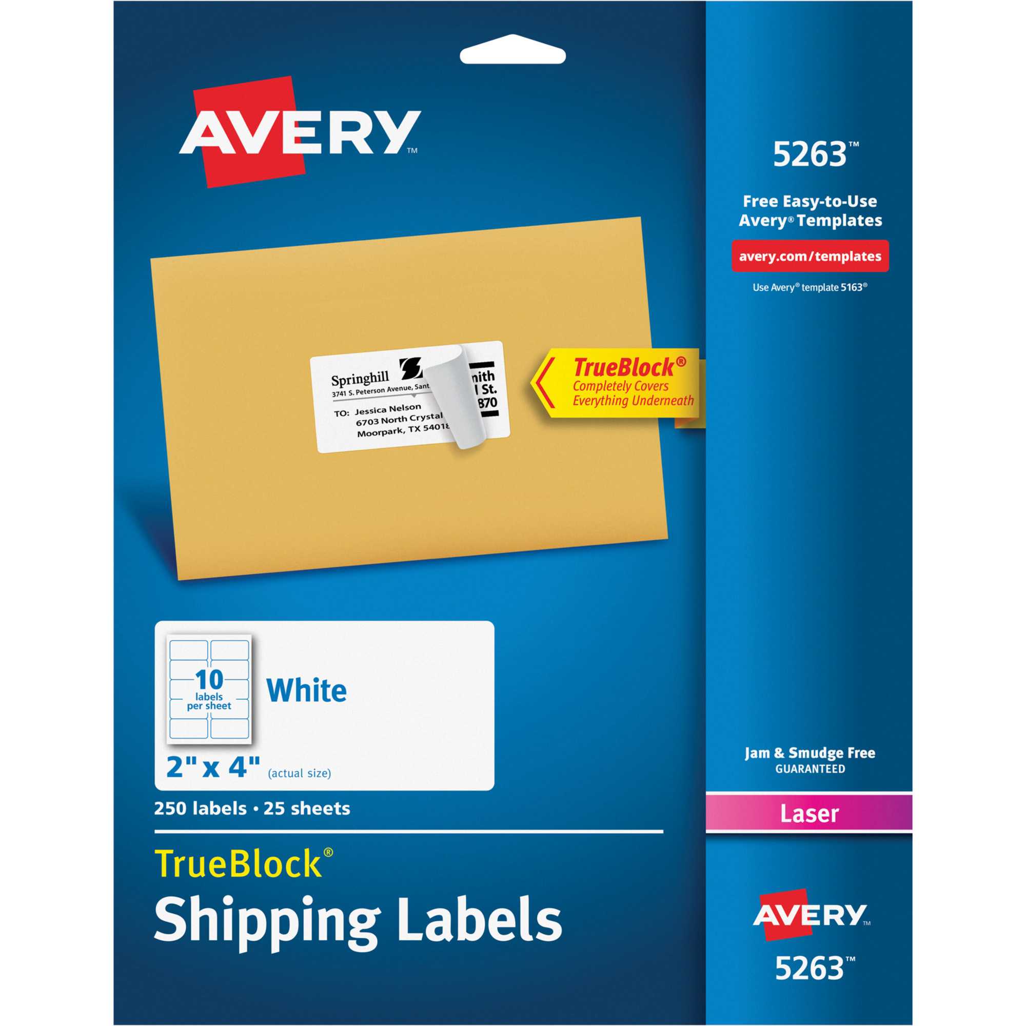 Avery Matte Clear Address Labels Sure Feed Tm Technology Throughout 