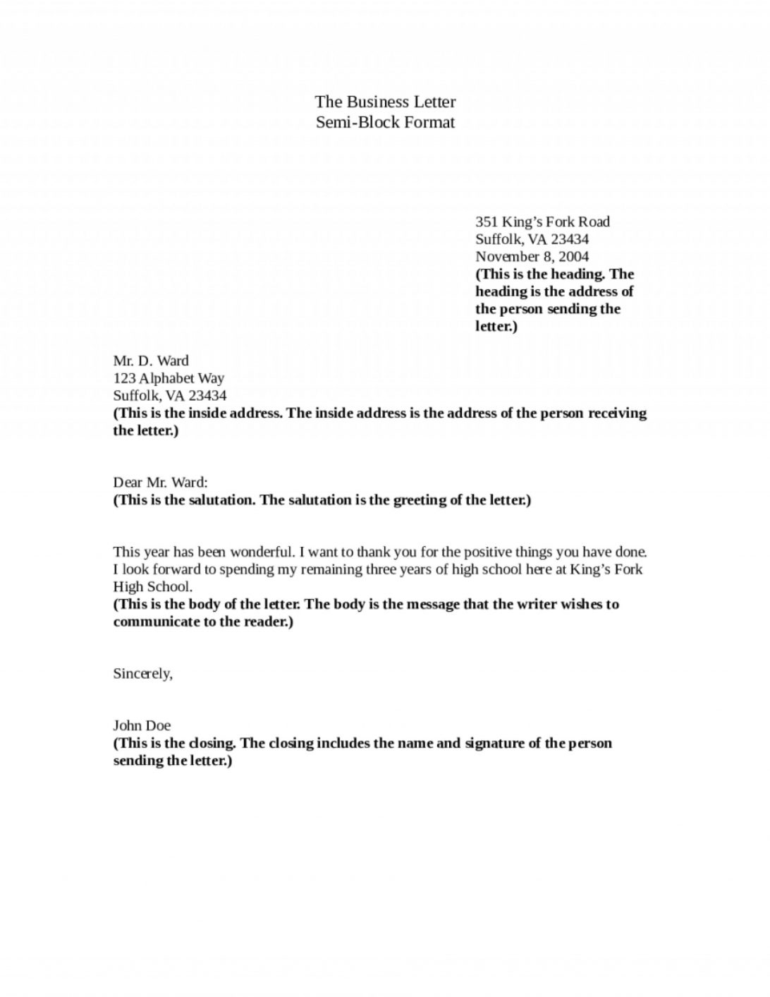 Block Letter Format Word 2016 Modified 2010 With Letterhead Throughout