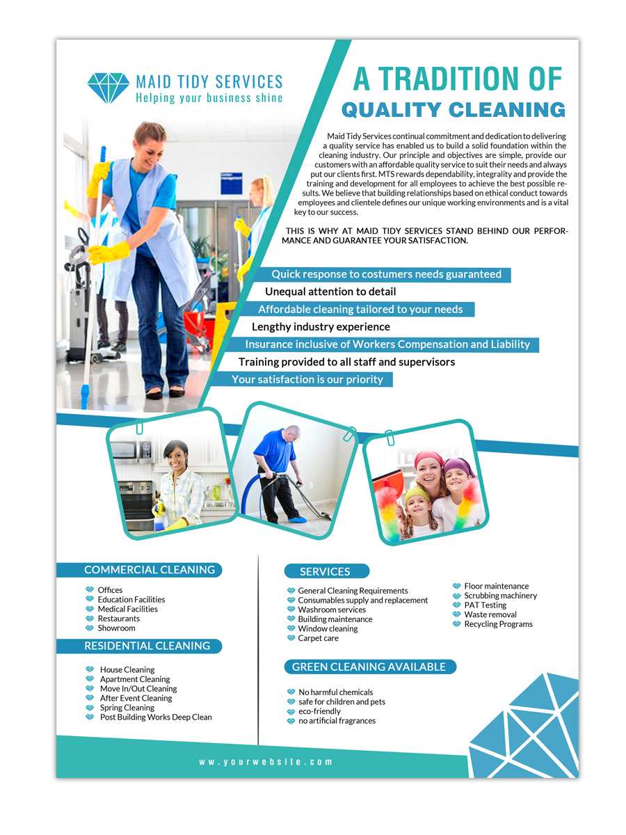 Cleaning Service Flyers Colona rsd7 Intended For Janitorial Flyer