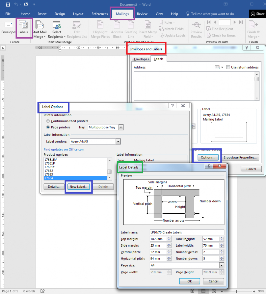 How To Set Up Label Template In Word Best Template Ideas