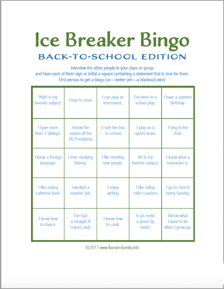 Ice Breaker Bingo Card Template Best Template Ideas