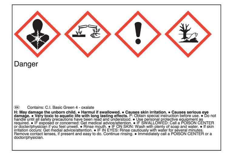 Labels For Hazardous Substances And Dangerous Goods Pertaining To Ghs 
