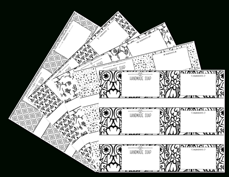 Monochrome Soap Labels Soap Authority For Ingredient Label Template 