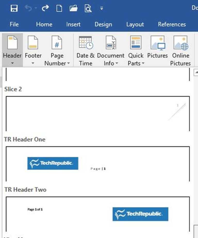 Office Q&a: Adding Custom Headers To Word's Headers Gallery intended ...