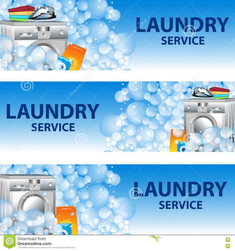 Set Banners Laundry Service Poster Template For House Intended For 