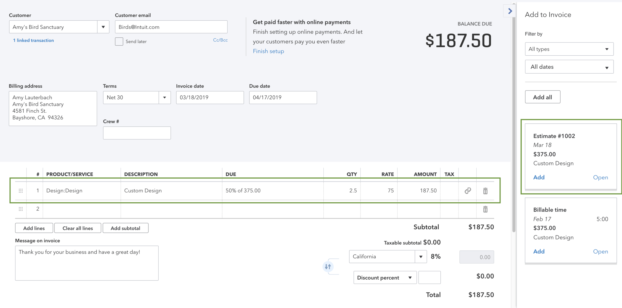 Set Up And Send Progress Invoices In Quickbooks On Throughout How To 