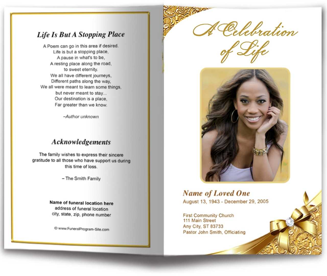 Template For Funeral Program Firuse rsd7 With Memorial Brochure 