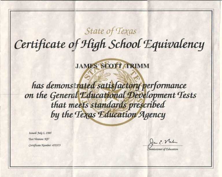 Texas Ged Certificate Hozzt For Ged Certificate Template Download 
