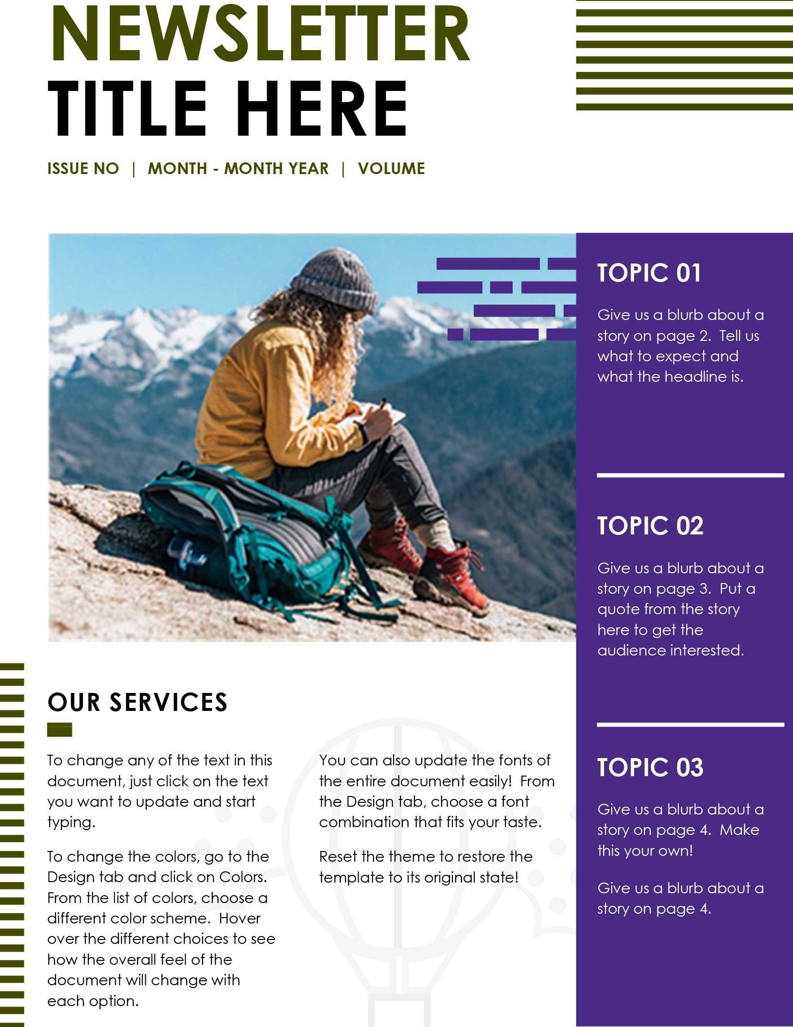 Travel Newsletter Within Newletter Templates Best Template Ideas